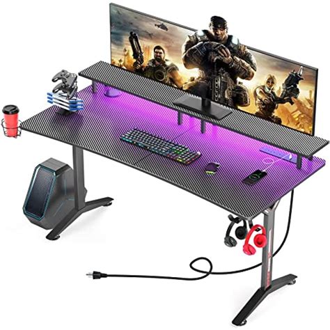 Seven Warrior Gaming Desk 60inch With Led Lights And Power Outlets