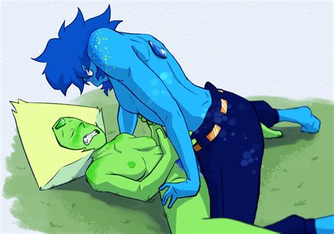 Rule 34 2girls Back Barnsinbin Belt Blonde Hair Blue Hair Blue Skin Clenched Teeth Eyes Closed