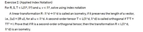 Solved Exercise 2 Applied Index Notationfor