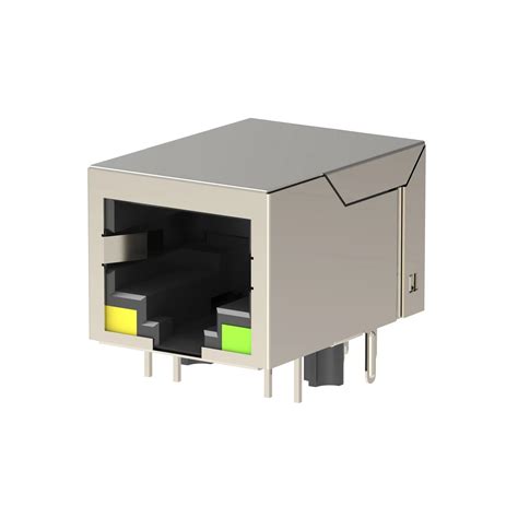 Single Port Female Socket Modular Jack 8 Pin Led Smt Type 10 100 Base T Ethernet Gigabit Rj45