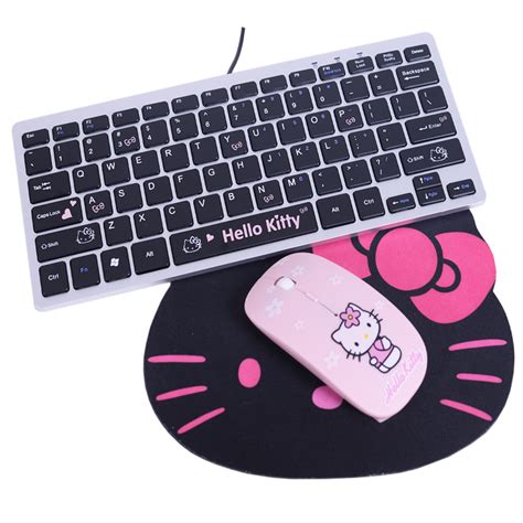 Hello Kitty笔记本台式电脑外接迷你家用办公usb有线小键盘kt静音宏捷数码店