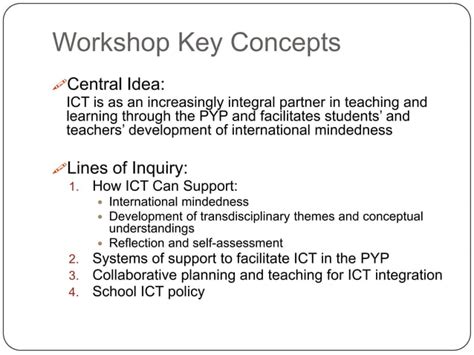 Ict In The Pyp Staff Development Ppt