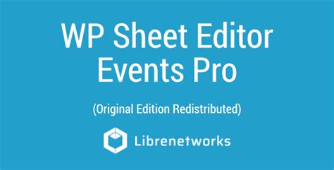 Descargar WP Sheet Editor Events Gratis Con Actualizaciones