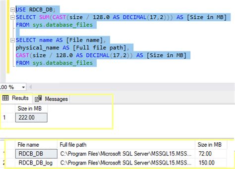 Get Database Size In Sql Server Theitbros