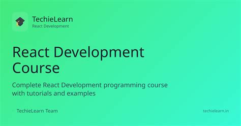 React Development Complete Course Learn React Development Programming