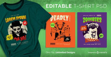 Horror Scalable Psd T Shirt Psd Editable Template