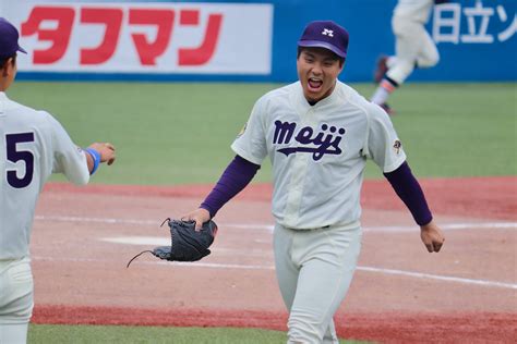 蒔田稔の3安打完封、上田希由翔の決勝打で明大が勝利。勝ち点の行方は4回戦へ【59 春季東京六大学野球 法政大学vs明治大学】 大学野球