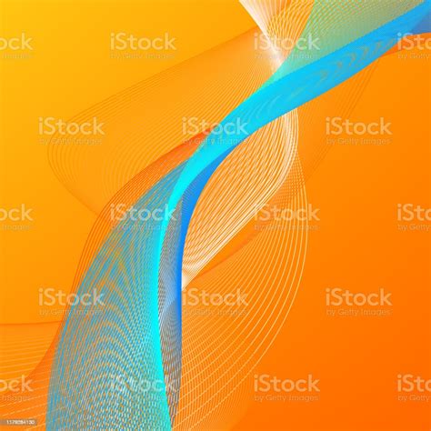 オレンジと青の線を持つ抽象的な背景 イラストレーションのベクターアート素材や画像を多数ご用意 イラストレーション カラフル