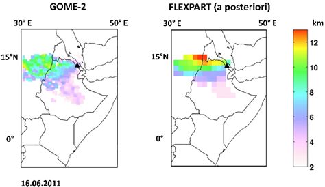 comparison of so 2 plume height retrieved from gome 2 spectra using a
