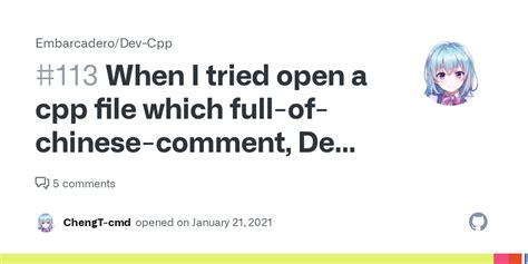 When I Tried Open A Cpp File Which Full Of Chinese Comment Dev Cpp