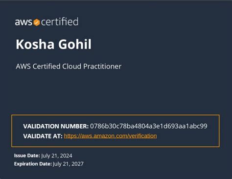 Kosha Gohil On Linkedin Awscertified Cloudpractitioner Aws