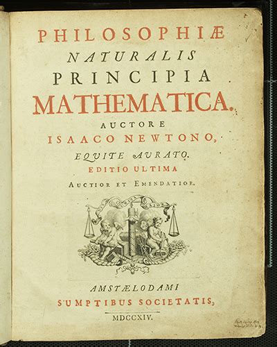 Mathematical Treasure Newtons Principia Mathematica Photograph N