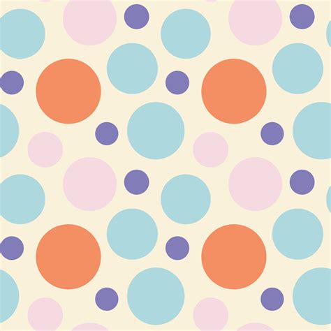 Geometrical Background With Uneven Circles Abstract Round Seamless Pattern Hand Drawn Dots