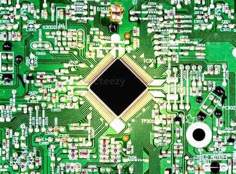 Top View Close Up Black Central Processing Unit Mock Up With Gold Light Effect 11375359 Stock