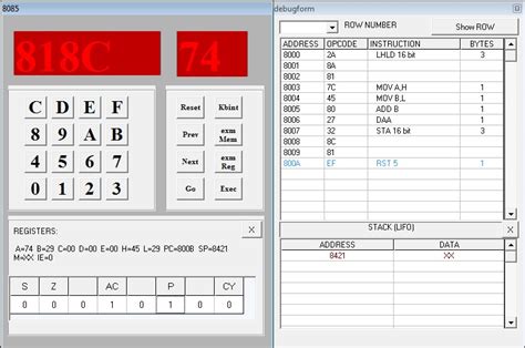 Future Engineers 8085 Simulator With Keyboard Interface