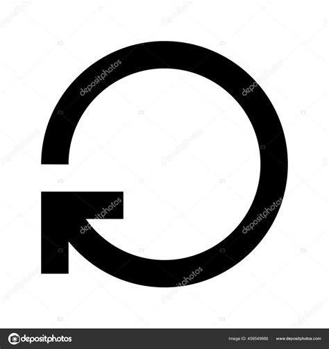 Rotate Clockwise Icon Solid Style Stock Vector By ©iconfinder 459549986