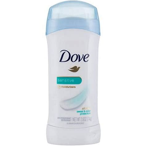 Dove Antiperspirant Deodorant Sensitive Skin White Unscented 2 6 Oz