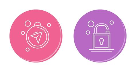 Compass And Open Lock Icon 33019018 Vector Art At Vecteezy