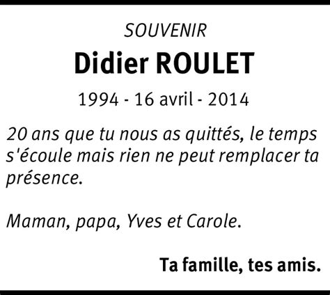 Didier Roulet Hommages