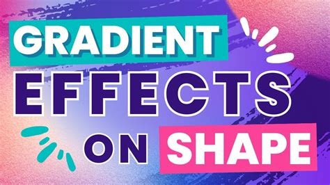 how to create stunning gradient effects on shapes in canva youtube