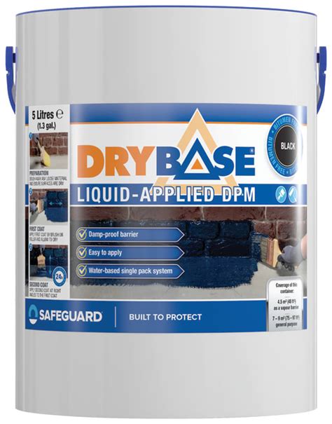 Drybase Black Liquid Damp Proof Membrane 5l Uk