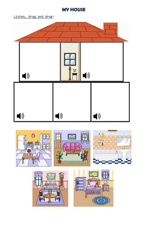 Actividad Interactiva De Parts Of The House Para Grade 1 Puedes Hacer