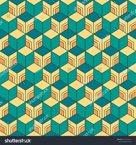 Japanese Diamond Cube Vector Seamless Pattern Stock Vector Royalty Free 1941528217 Shutterstock