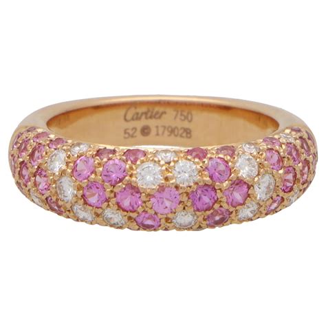 Vintage Cartier Pink Sapphire Love Ring In 18k Rose Gold At 1stdibs