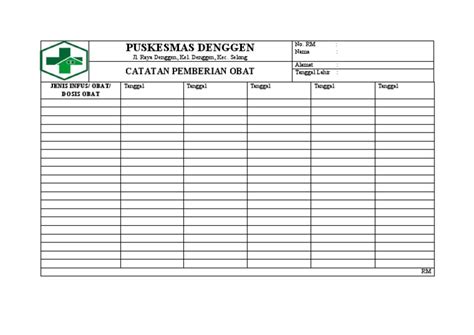 Catatan Pemberian Obat Pdf