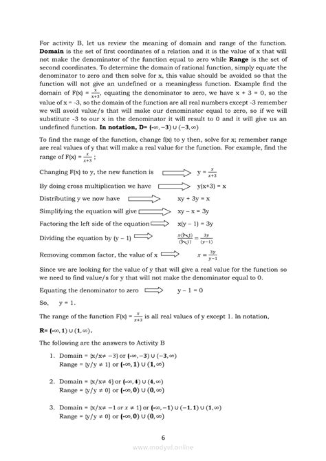 General Mathematics Module 10 Solving Real Life Problems Involving Rational Functions