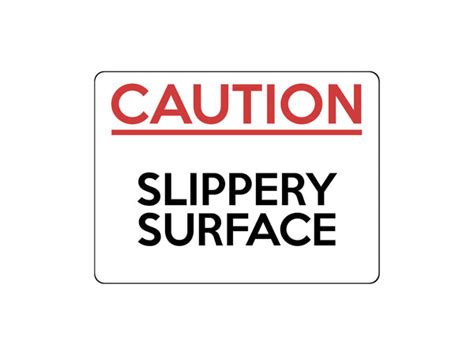 1726 Caution Slippery Surface Safety Metal Aluminium Plaque Sign Xtra