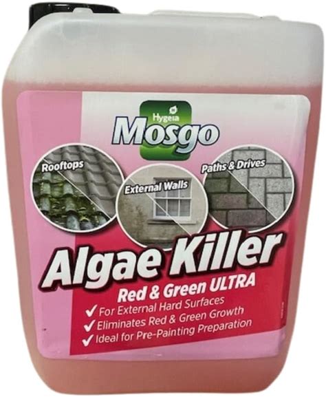 Mosgo Red And Green Algae And Moss Killer 5 Litre Uk Garden