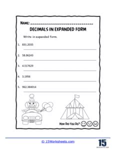 Decimals To Expanded Form Worksheets Worksheets Com