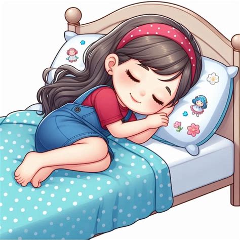 Una Chica Durmiendo En Una Cama Imagen Premium Generada Con IA