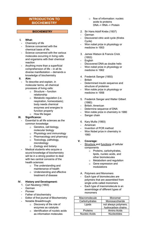 SOLUTION Introduction To Biochemistry Studypool