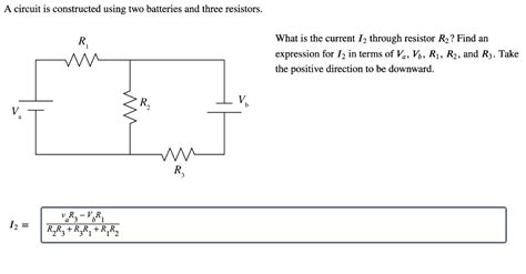 Solved A Circuit Is Constructed Using Two Batteries And