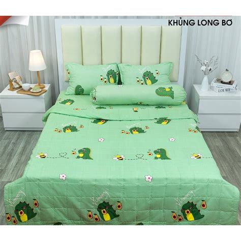 Bộ Ga Gối 3 Món Ga Bo Chun Sẵn Ga Bọc đệm Kèm 2 áo Gối Kích Thước 1m4