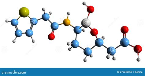Vaborbactam Molecular Structure Isolated On Black Royalty Free
