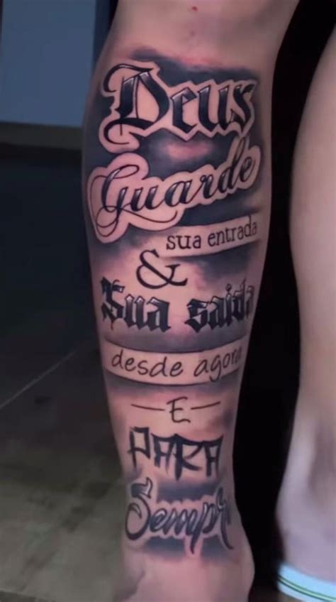 Pin De Bhg Tattoo Em Lettering Tatuagem Na Canela Tatuagem Dos