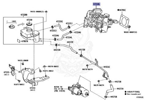 47050 12200 Toyota Brake Booster Assy W Master Cylinder Nengun