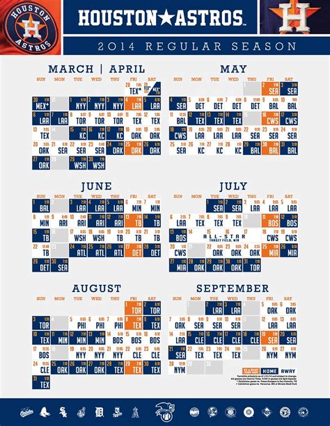 Houston Astros 2023 Printable Schedule