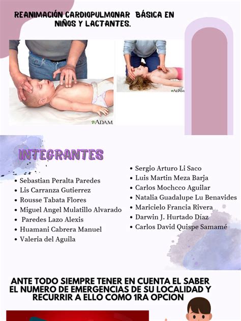 Rcp Básica En Niños Y Lactantes Pdf Reanimación Cardiopulmonar