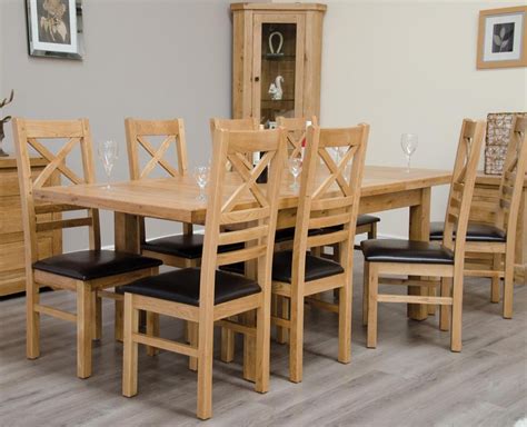 Deluxe Solid Oak Twin Leaf Extending Dining Table 1 5m
