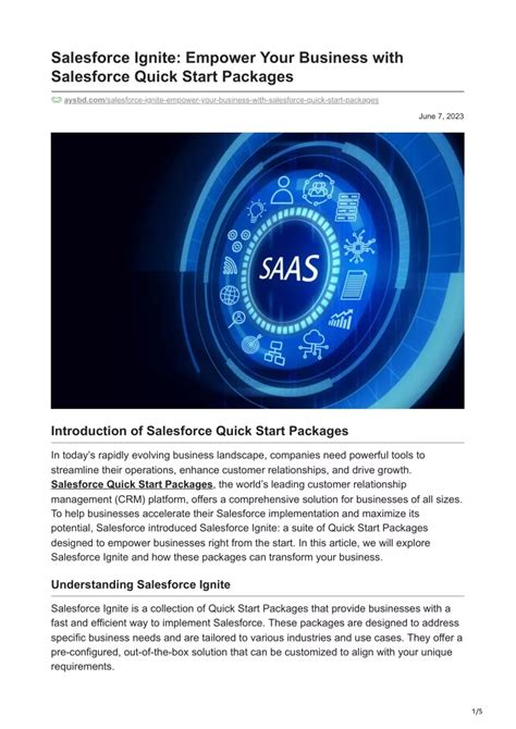 Ppt Salesforce Ignite Empower Your Business With Salesforce Quick