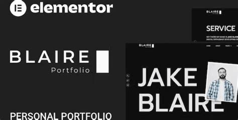 Blaire Personal Portfolio Elementor Template Kit Wp Themes And Plugins
