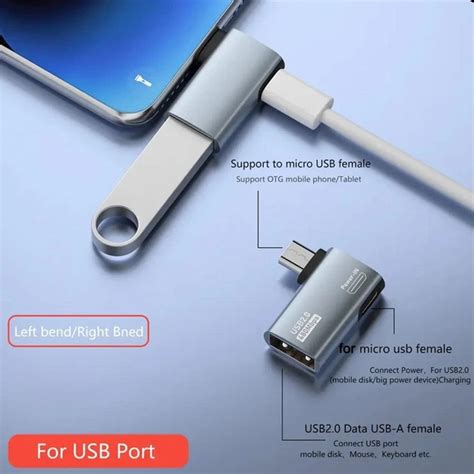 Otg Typec Adapter 2 In 1 Micro Usb To Usbc Adapter Mobilephone Flash Z1n8 Eur 2 15 Picclick Fr