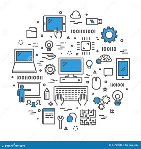 Line Web Concept For Computer Science Stock Illustration Illustration