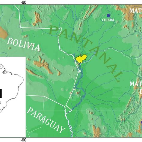 Map Of Study Area Locating The Pantanal National Park In The Centered