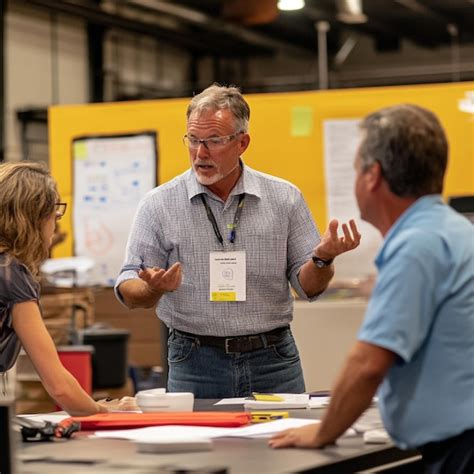 A Lean Manufacturing Training Session With Employees Learning About Continuous Improvement