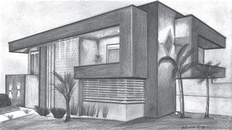 Como Desenhar Uma Casa Em Perspectiva De Dois Pontos Casa Moderna YouTube